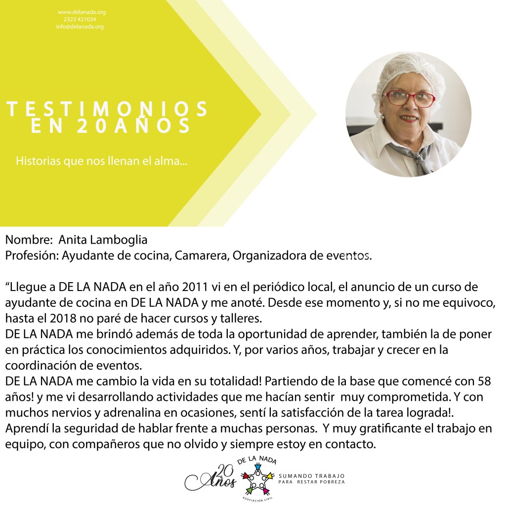 DE LA NADA Asociación Civil - Testimonios